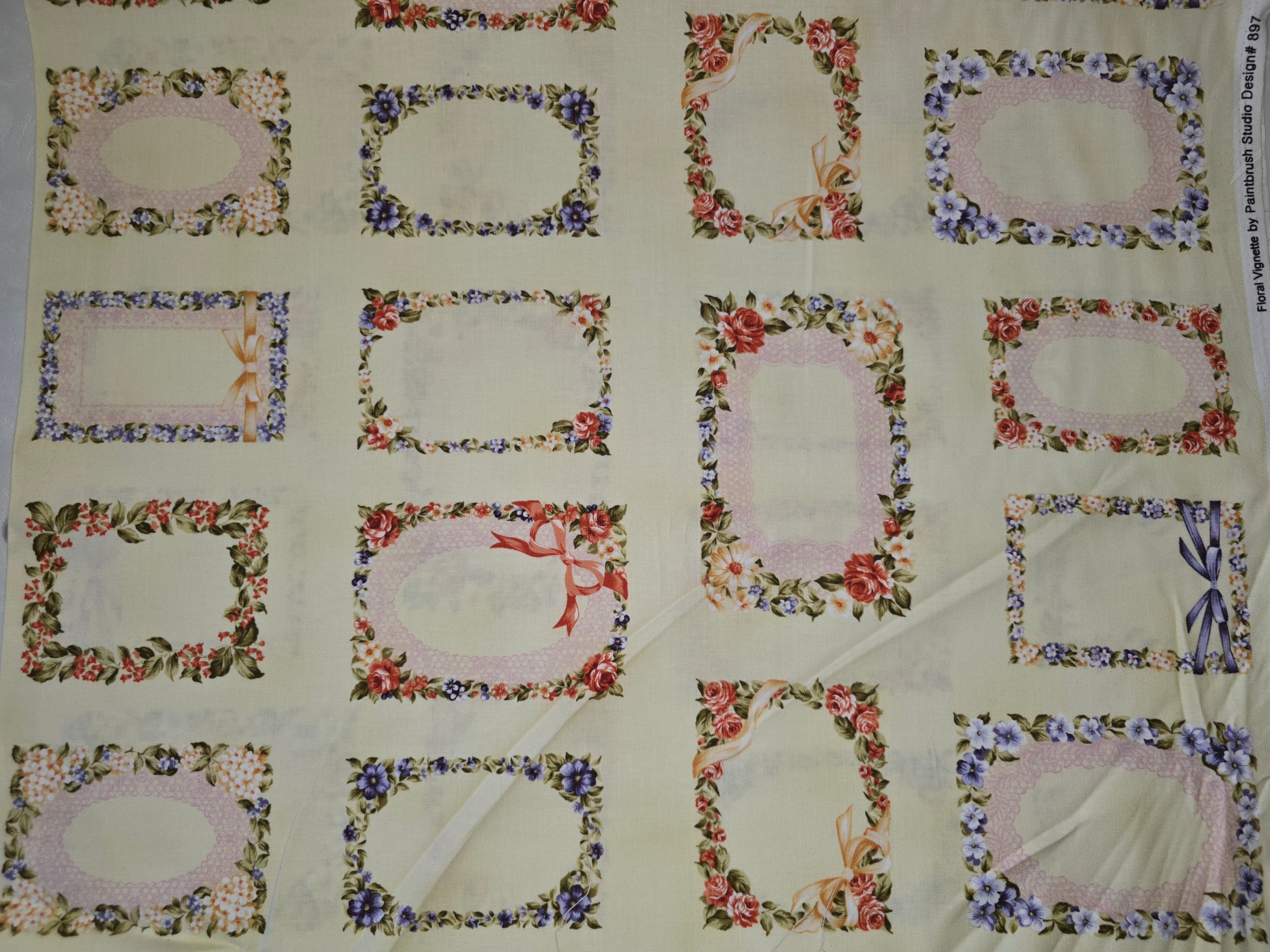 Paintbrush Studio Floral Vignette Cotton Quilting Fabric 112cm ...
