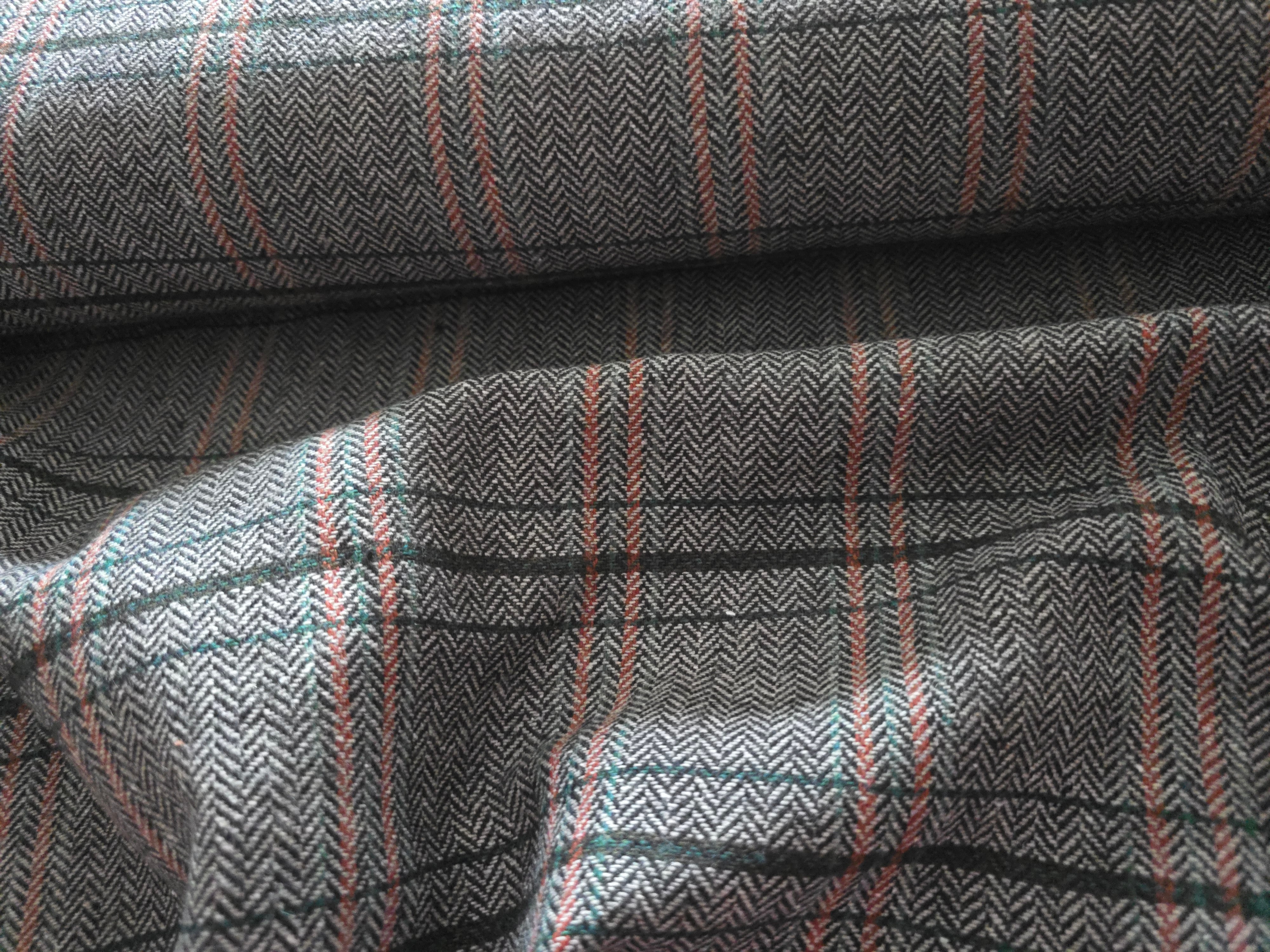 Grey Herringbone Suiting Fabric 150cm - Premium Tweed Look | Eastgate ...