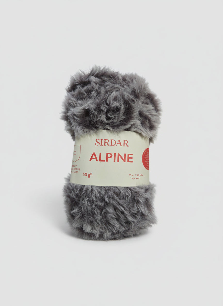 Sirdar Alpine Faux Fur Yarn - Mink Grey 50g | Super Chunky – Eastgate ...