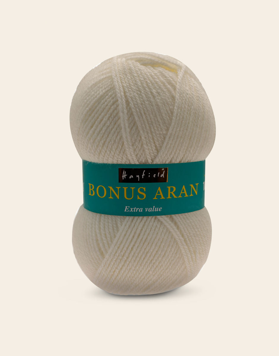 Hayfield Bonus Aran Yarn - Cream 100g | Soft Acrylic Aran – Eastgate ...