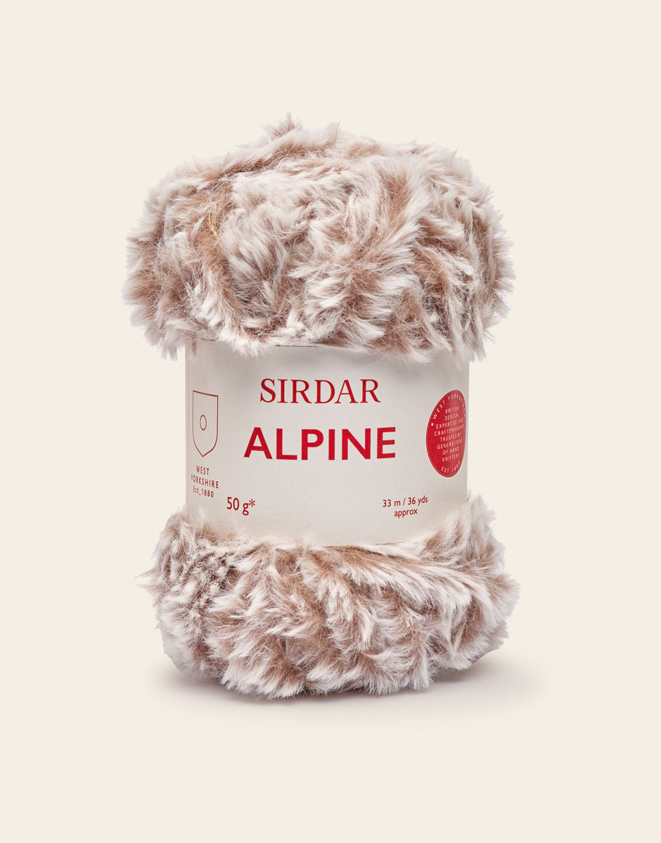 Sirdar Alpine Faux Fur Yarn - Sable Brown 50g | Super Chunky – Eastgate ...